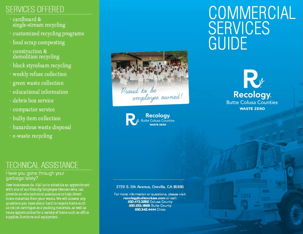 Guides & Signage - Recology Butte Colusa: Oroville