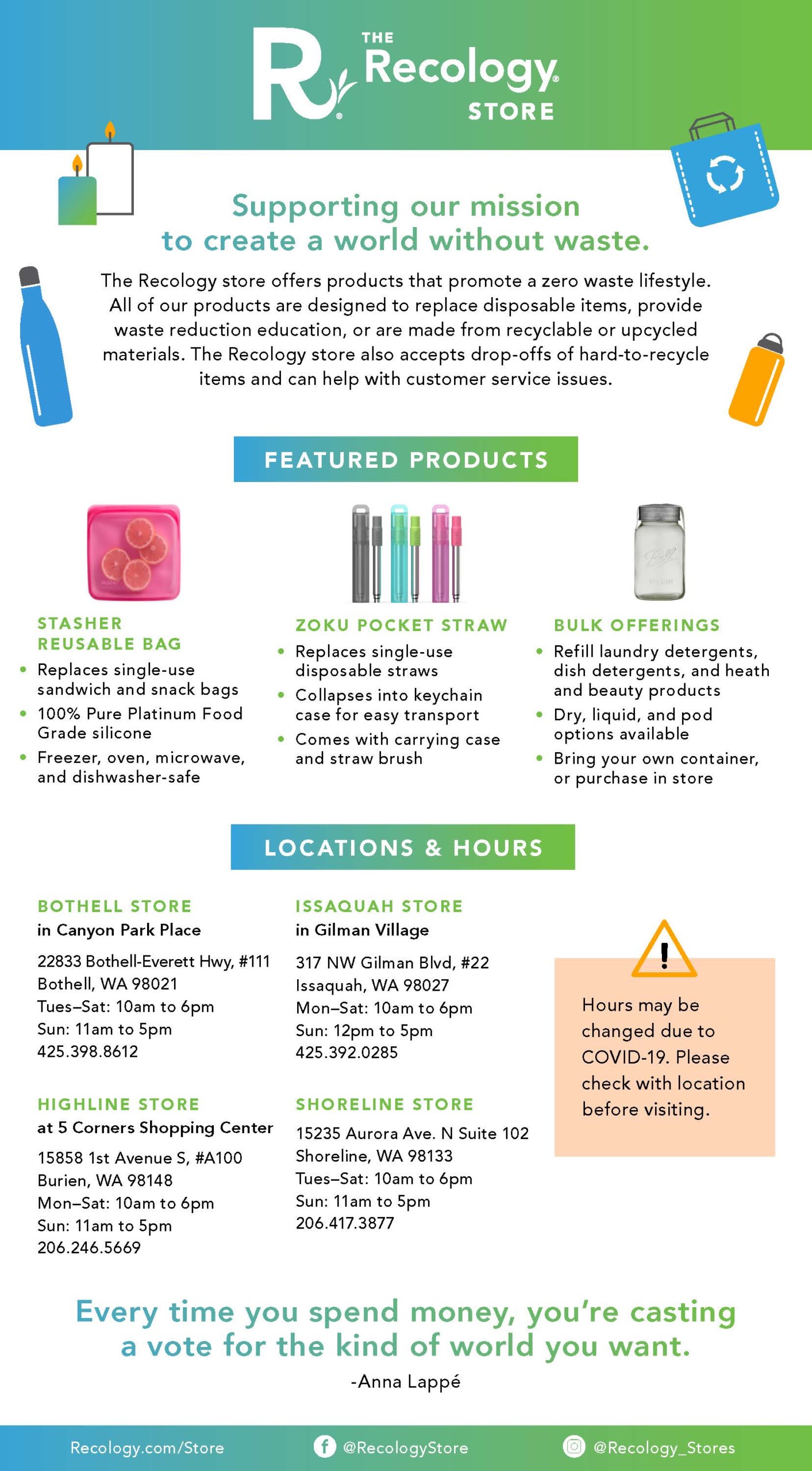 Sustainable Retail Store & Recycling Dropoff - Recology King County: Seatac