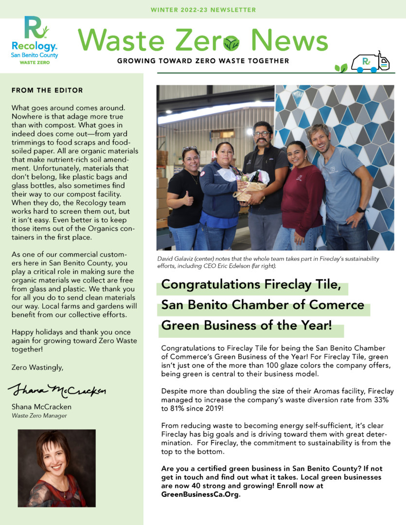 Recycling Guides & Newsletters - Recology San Benito County