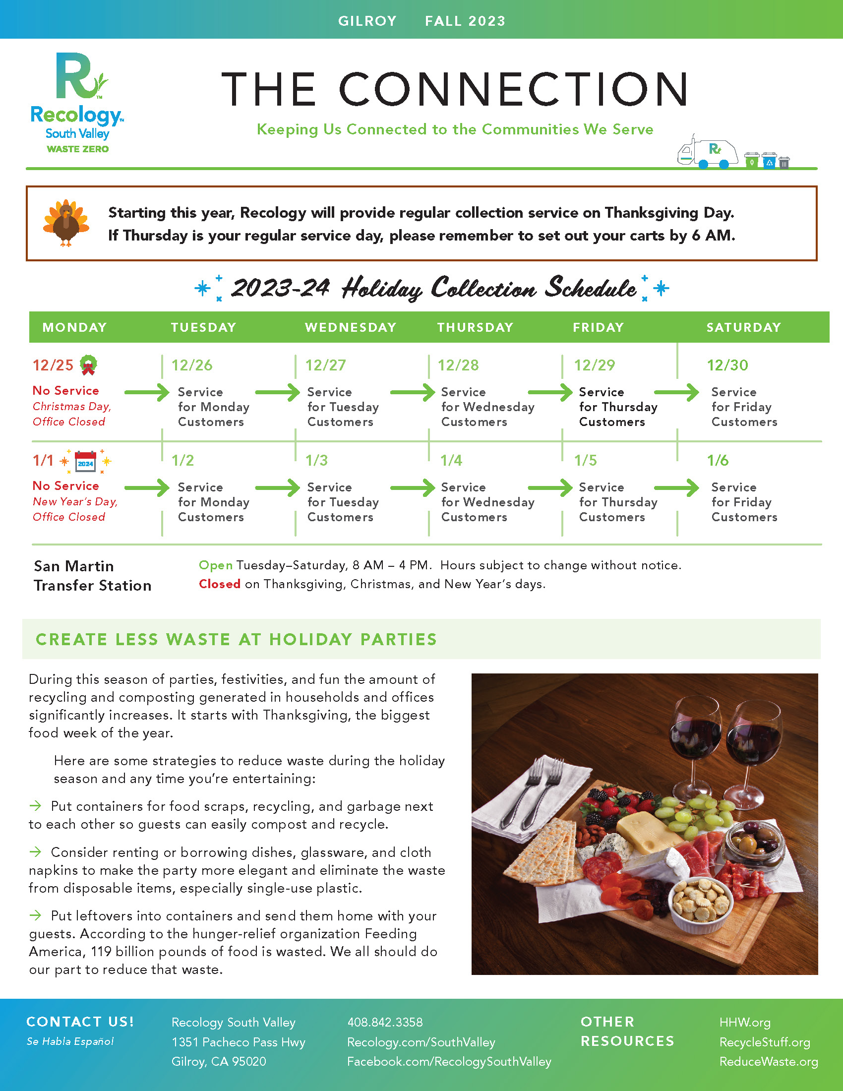 Gilroy Bill Insert - Recology