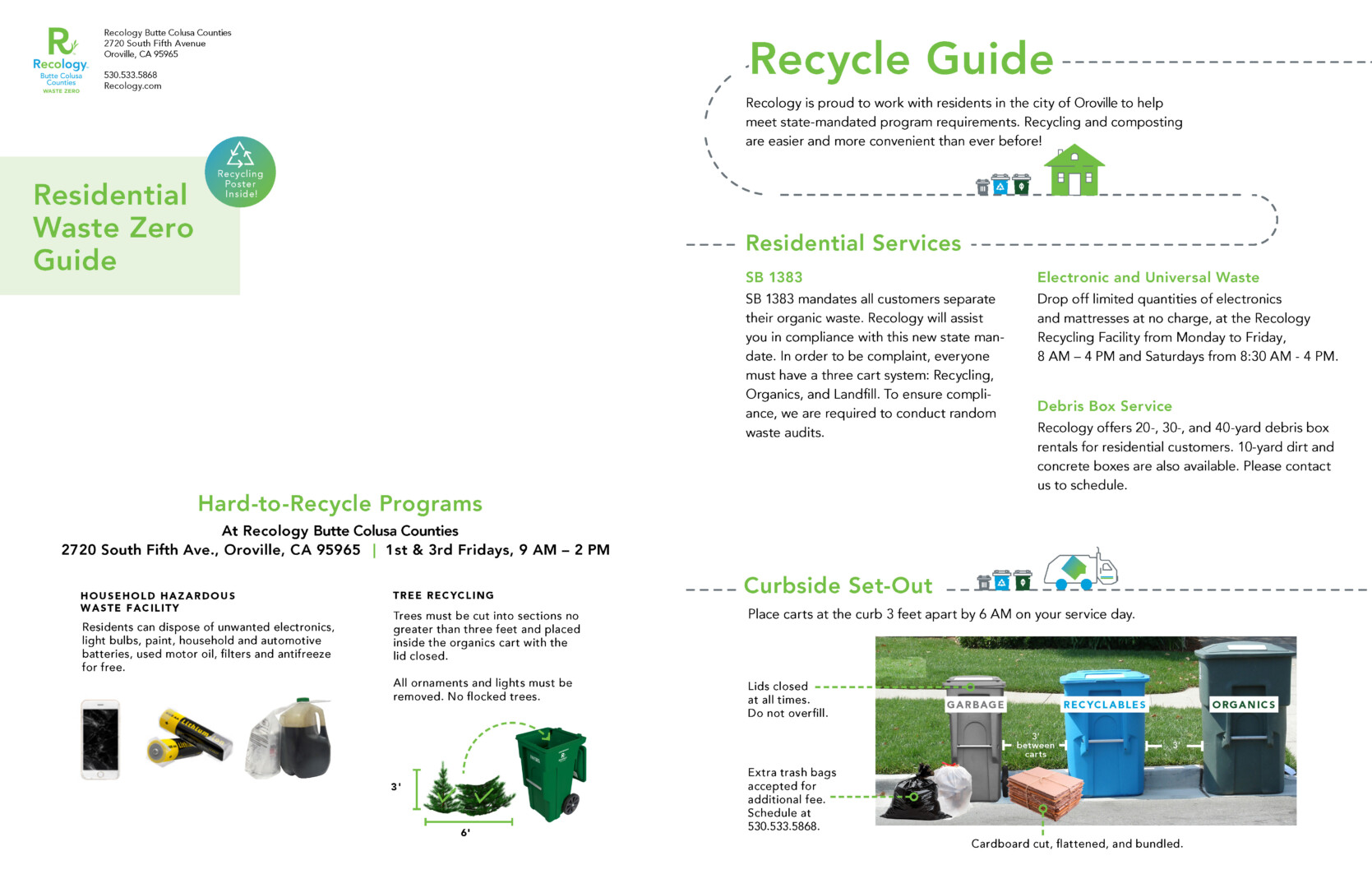 Guides & Signage - Recology Butte Colusa: Oroville