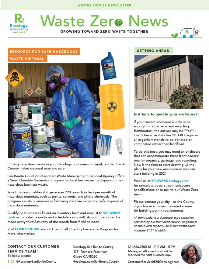 Recycling Guides & Newsletters | Recology - Recology San Benito County