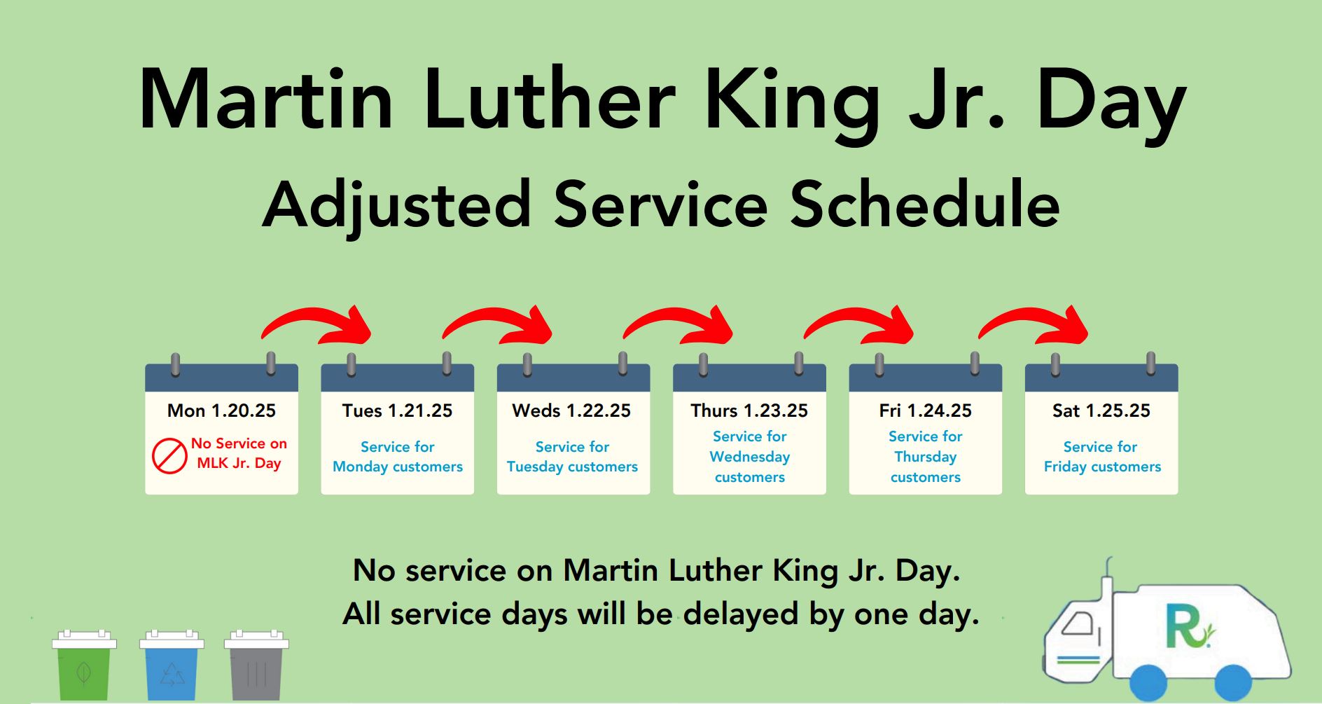 Holiday Service Schedule Reminder - Recology