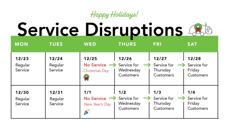 Holiday Service Schedule Reminder - Recology